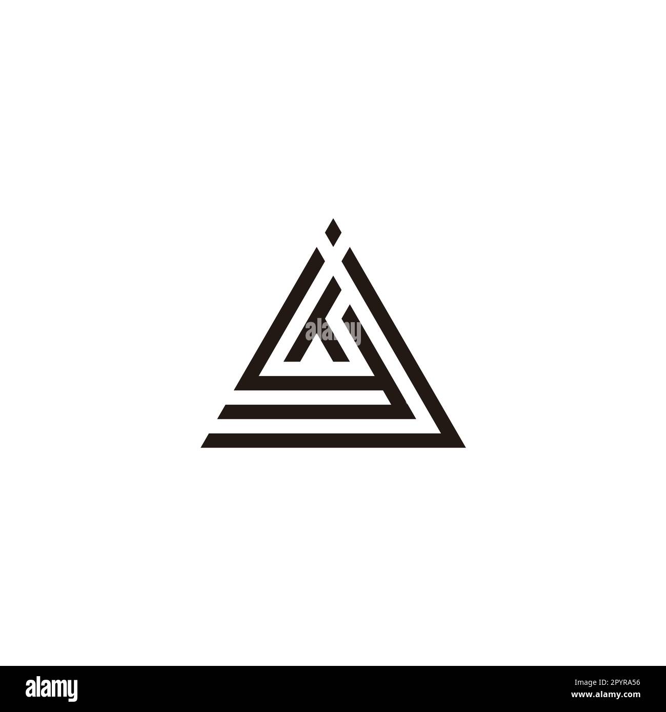 Letter j, y and h triangle geometric symbol simple logo vector Stock ...