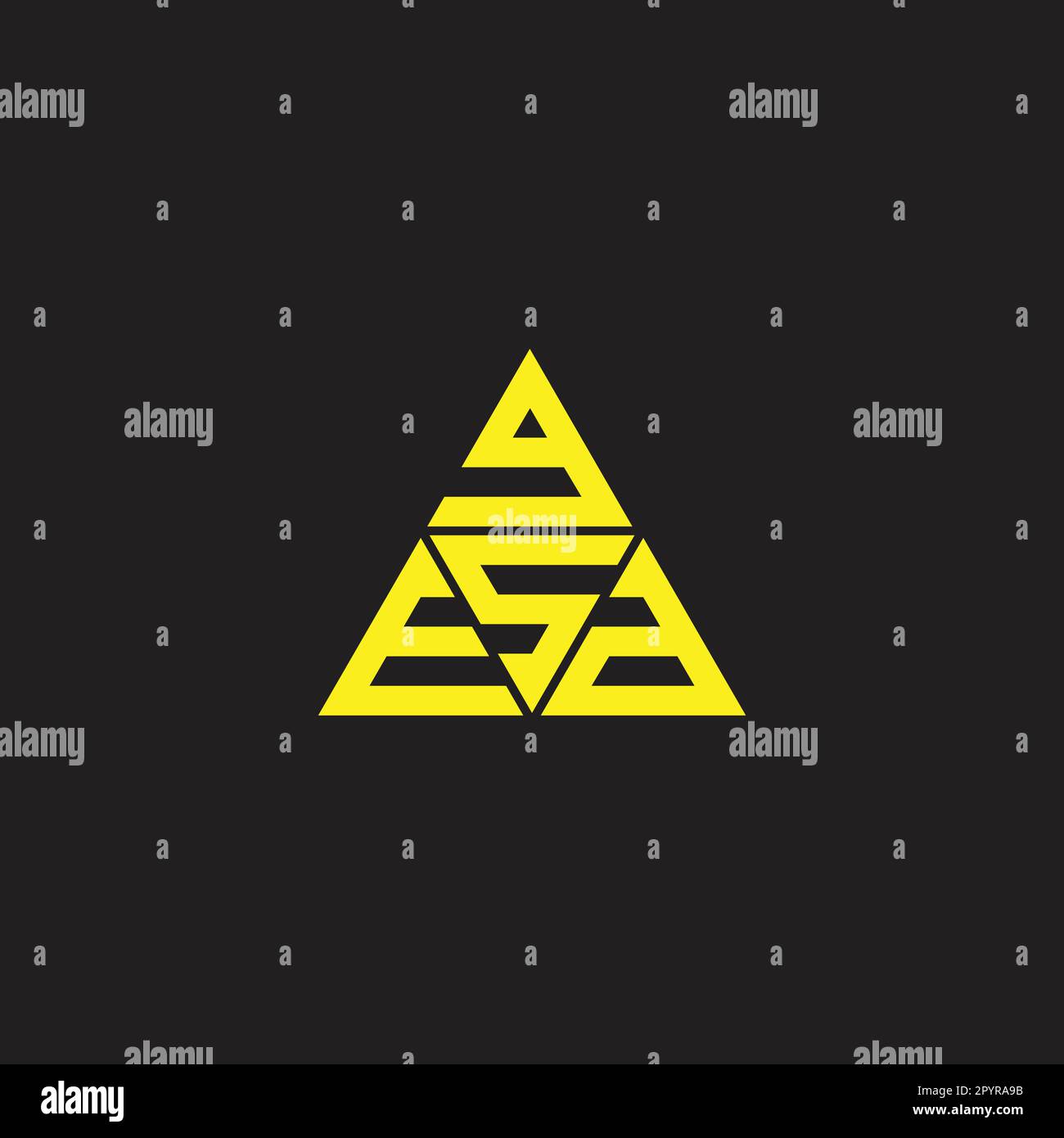 Letter E, S, a and g triangles geometric symbol simple logo vector ...