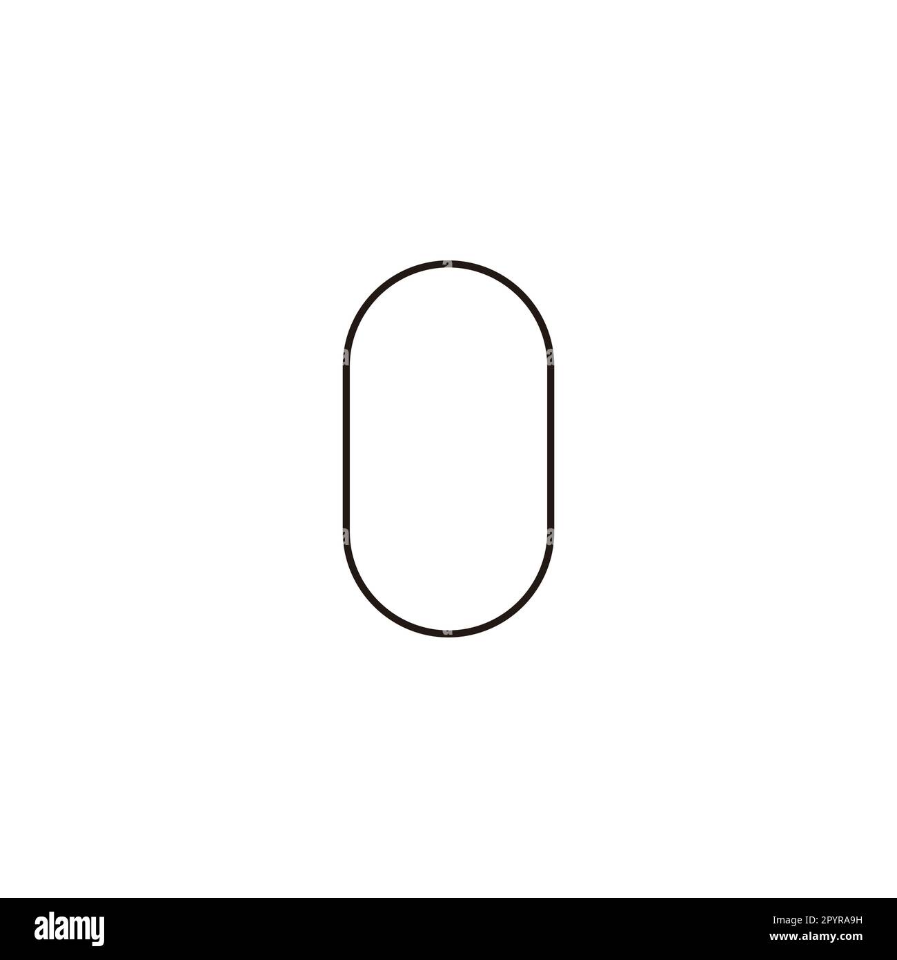 Capsule, line geometric symbol simple logo vector Stock Vector Image ...