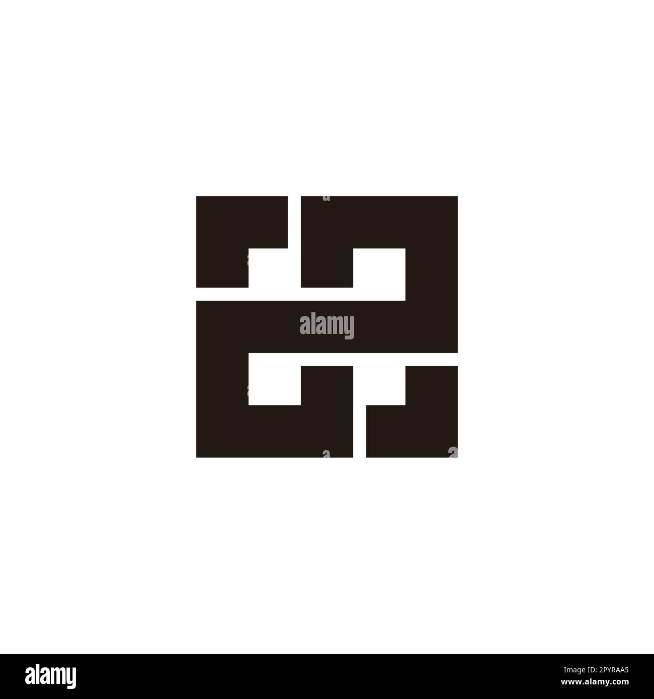 Number 2 and 8 square geometric symbol simple logo vector Stock Vector ...