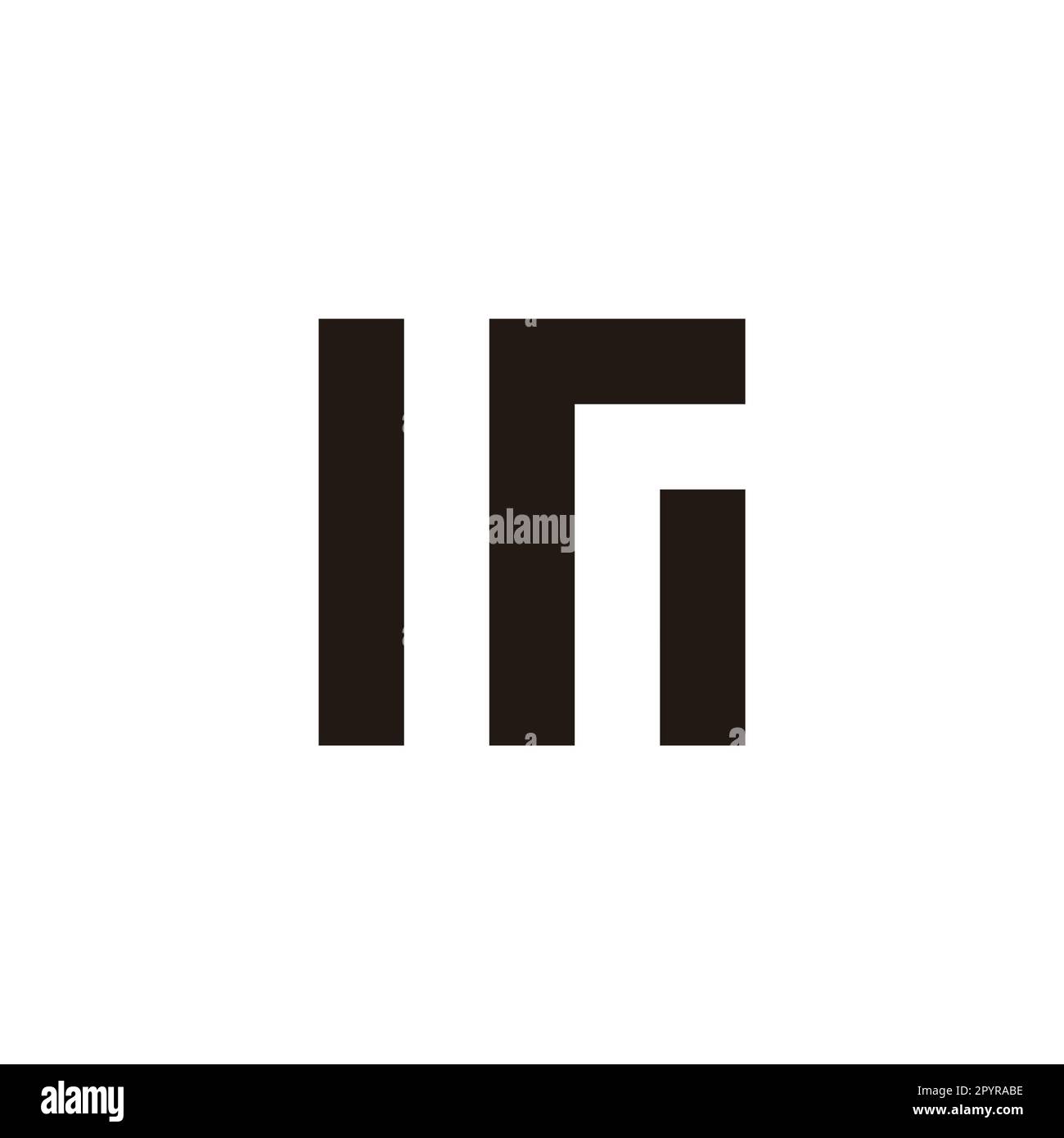 Letter m and r square, stripe geometric symbol simple logo vector Stock ...