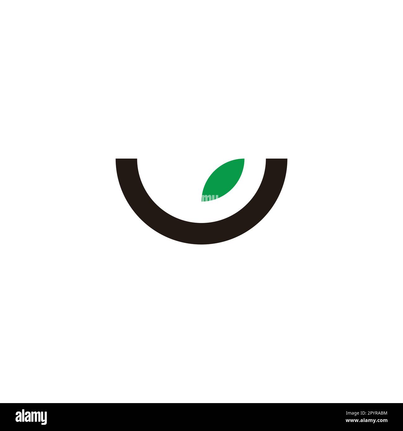 Letter U leaf geometric symbol simple logo vector Stock Vector Image ...