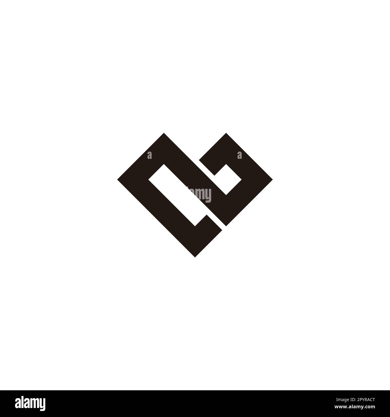 Letter N, letter V fold outline geometric symbol simple logo vector Stock Vector Image & Art - Alamy