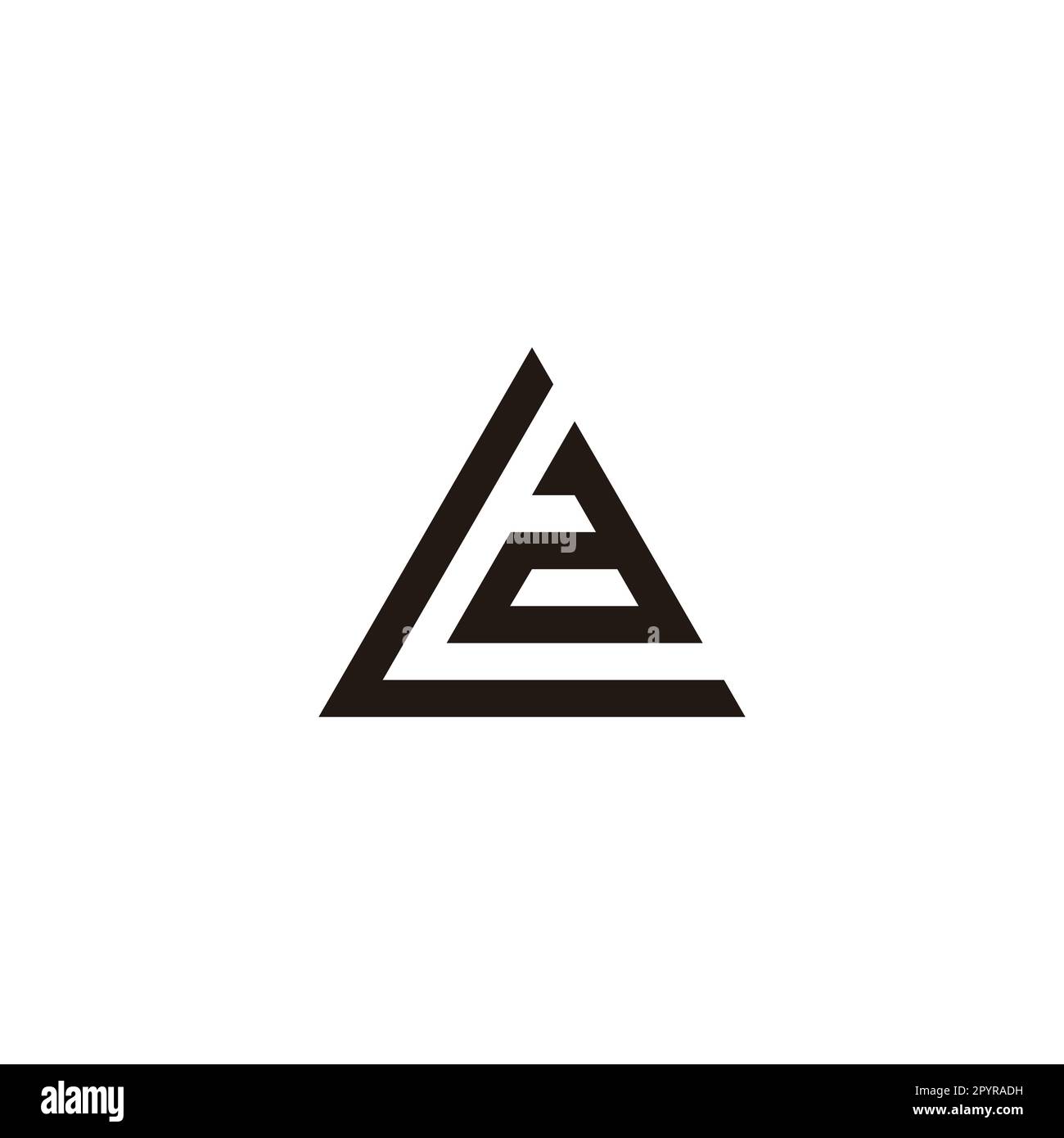 Letter L and a triangle geometric symbol simple logo vector Stock ...