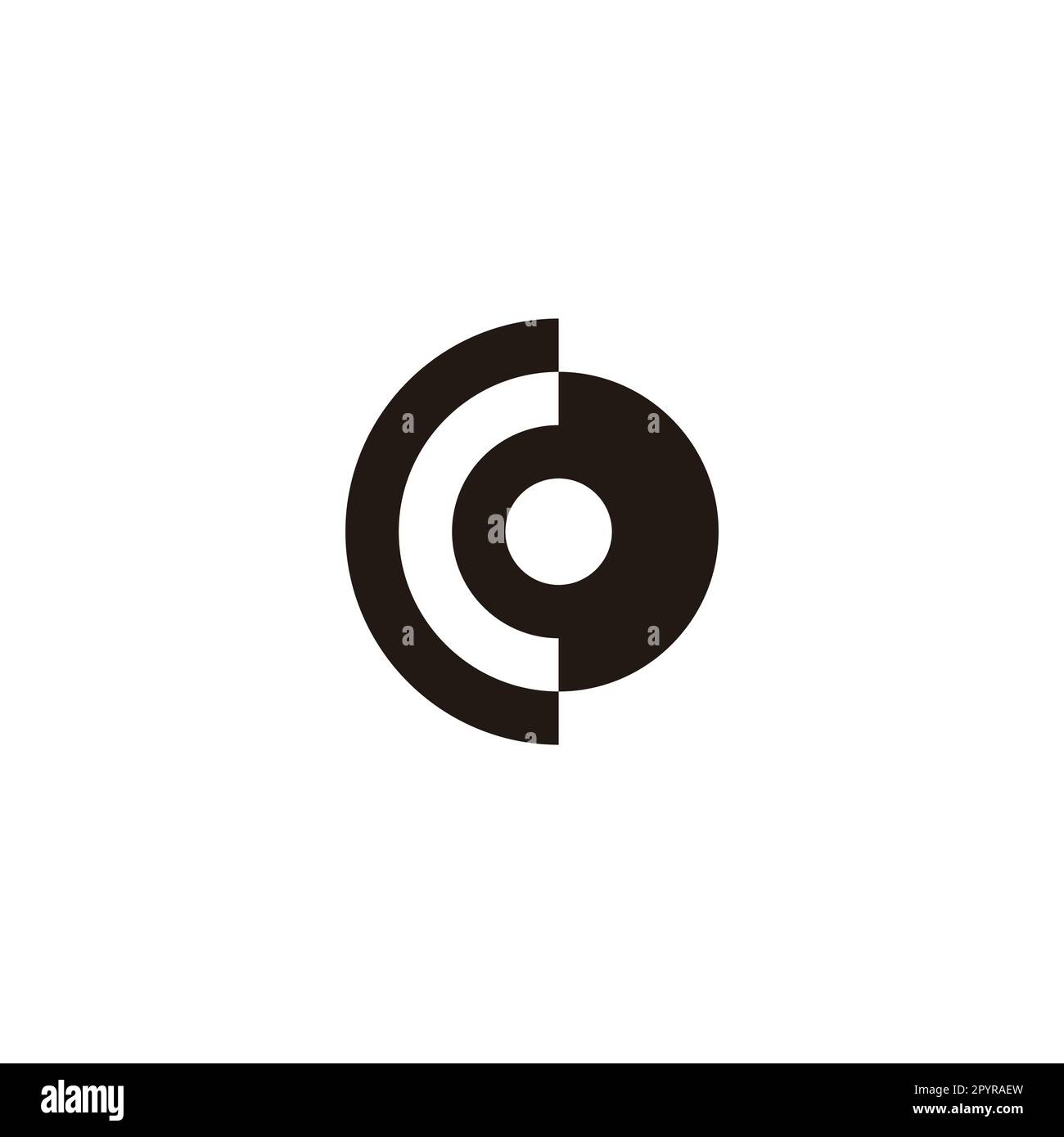 Letter CD circle, dot geometric symbol simple logo vector Stock Vector ...