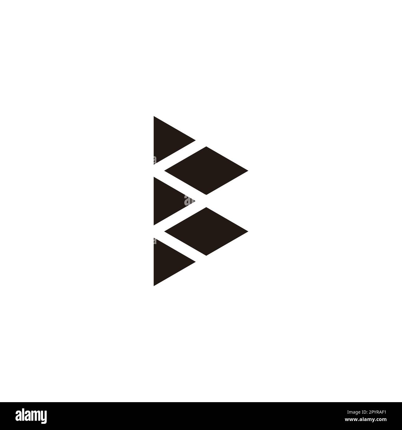 Letter B arrow geometric symbol simple logo vector Stock Vector Image ...