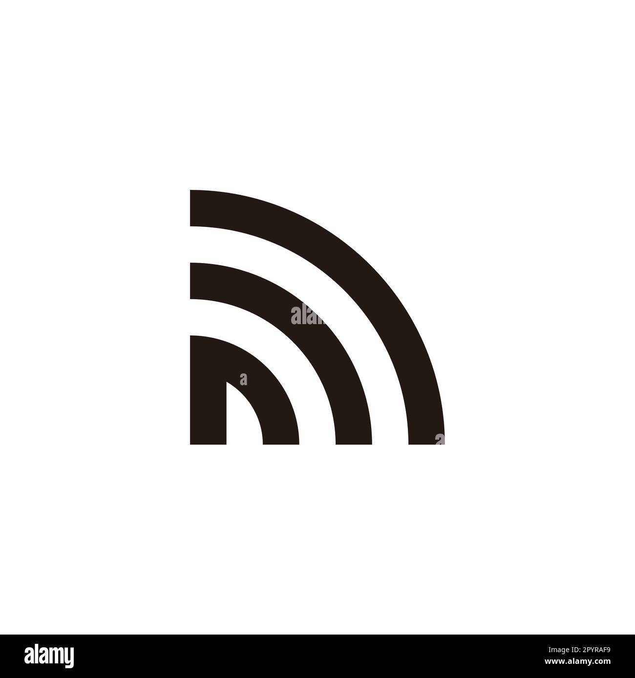 Letter n signal geometric symbol simple logo vector Stock Vector Image ...