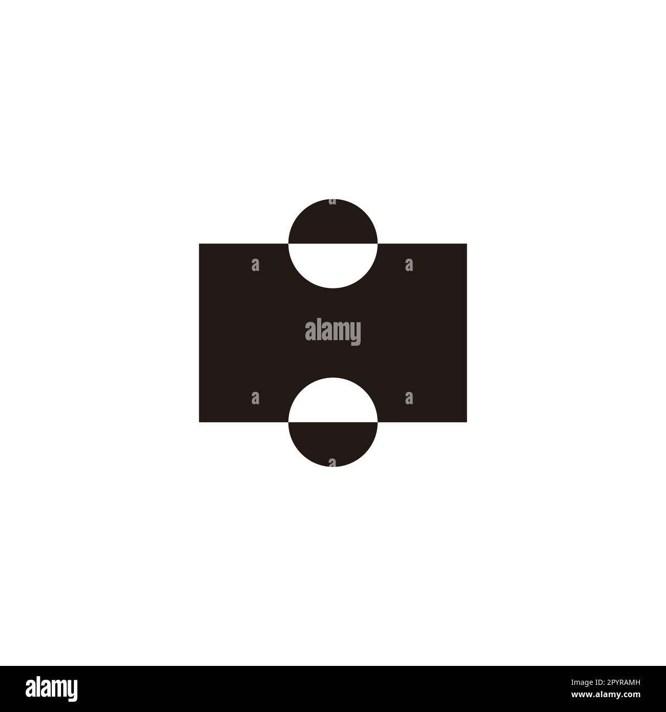 Letter H two pills geometric symbol simple logo vector Stock Vector ...