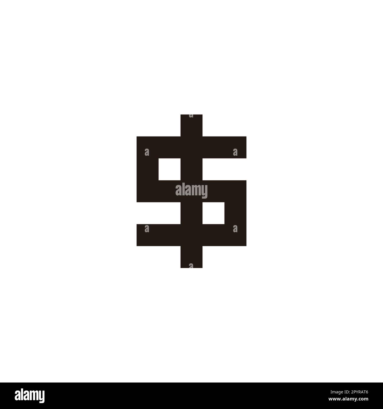 Letter g, $ square geometric symbol simple logo vector Stock Vector ...