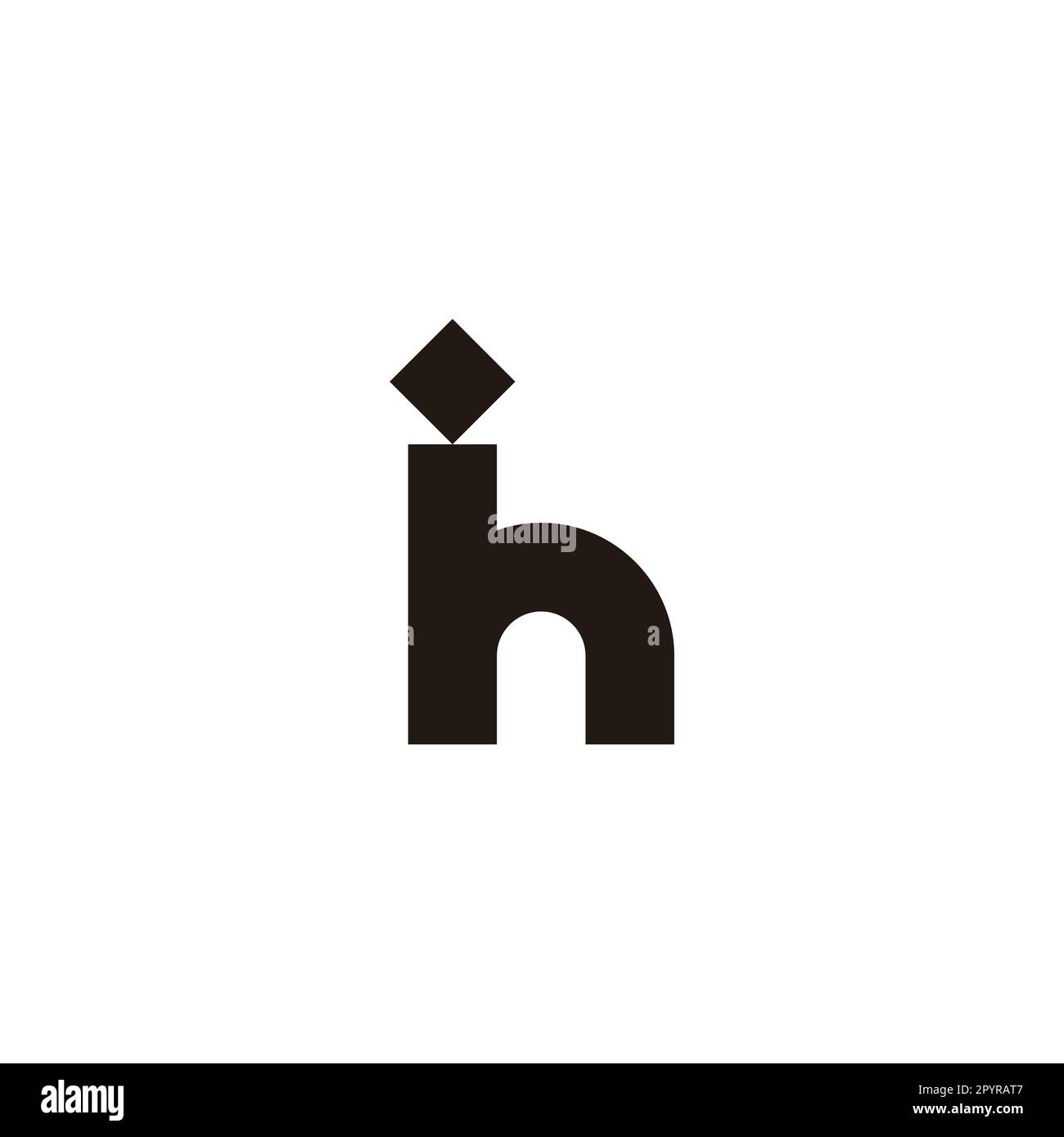 Letter ih simple, geometric symbol simple logo vector Stock Vector Image & Art - Alamy