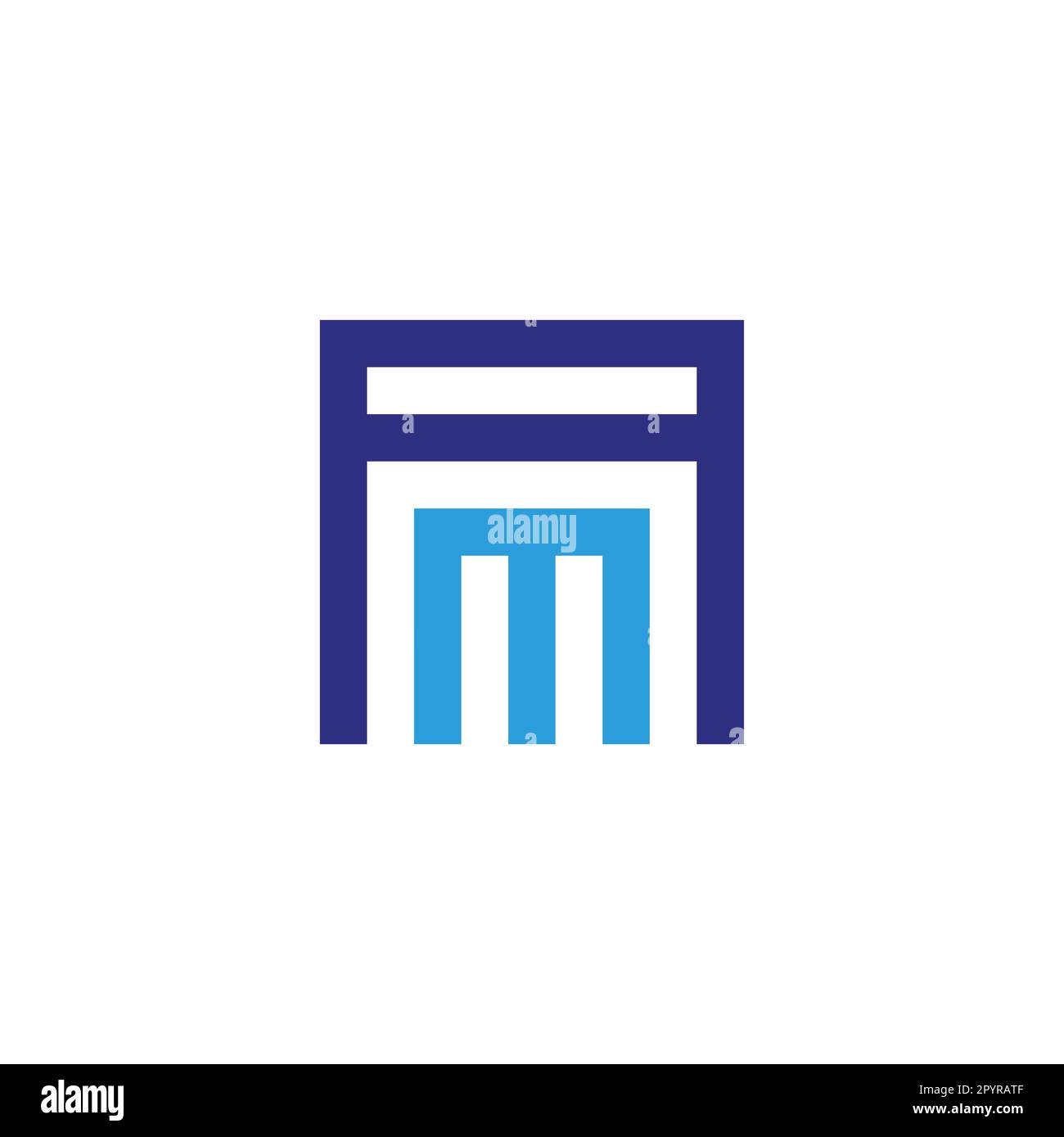 Letter m in A, square geometric symbol simple logo vector Stock Vector ...