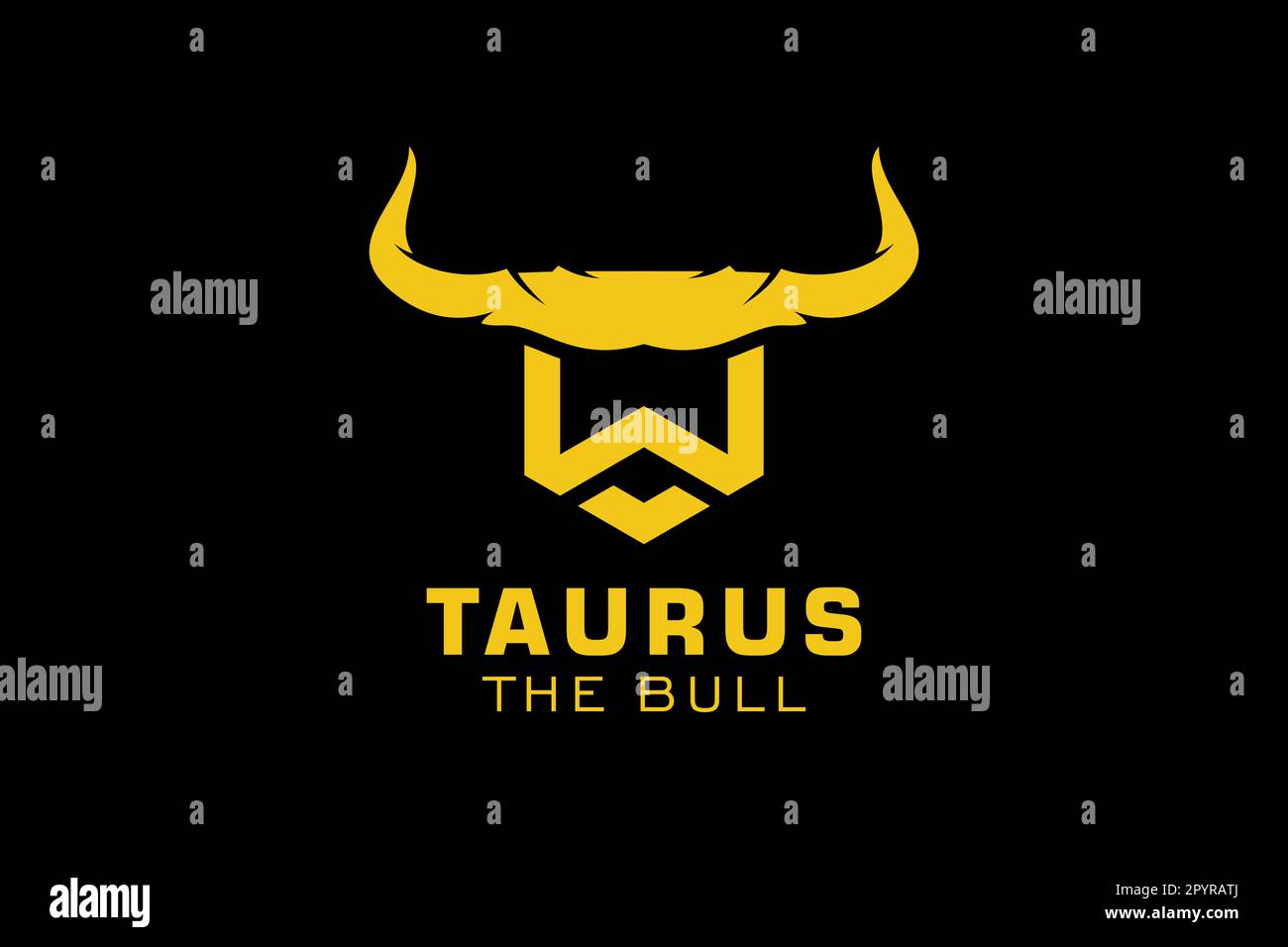 Letter W logo, Bull logo,head bull logo, monogram Logo Design Template ...