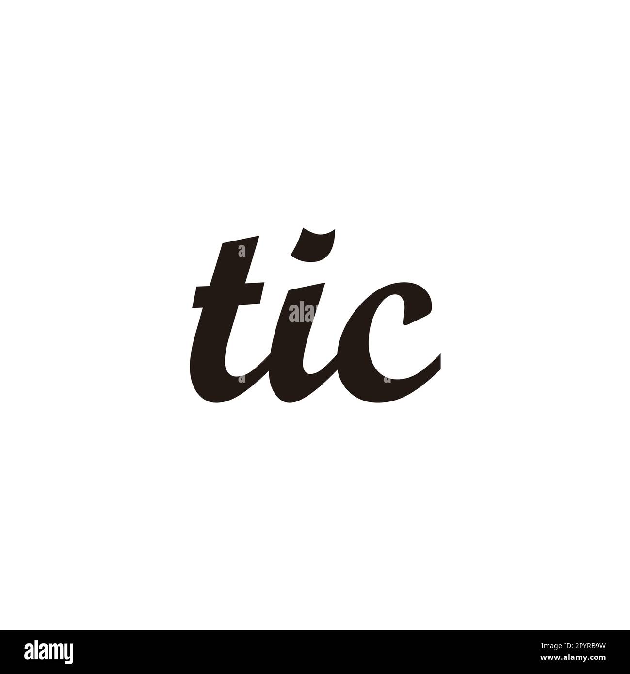 Letter tic connect geometric symbol simple logo vector Stock Vector ...