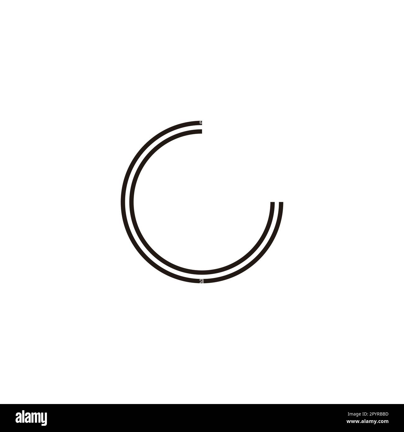 Letter G lines, curve geometric symbol simple logo vector Stock Vector ...