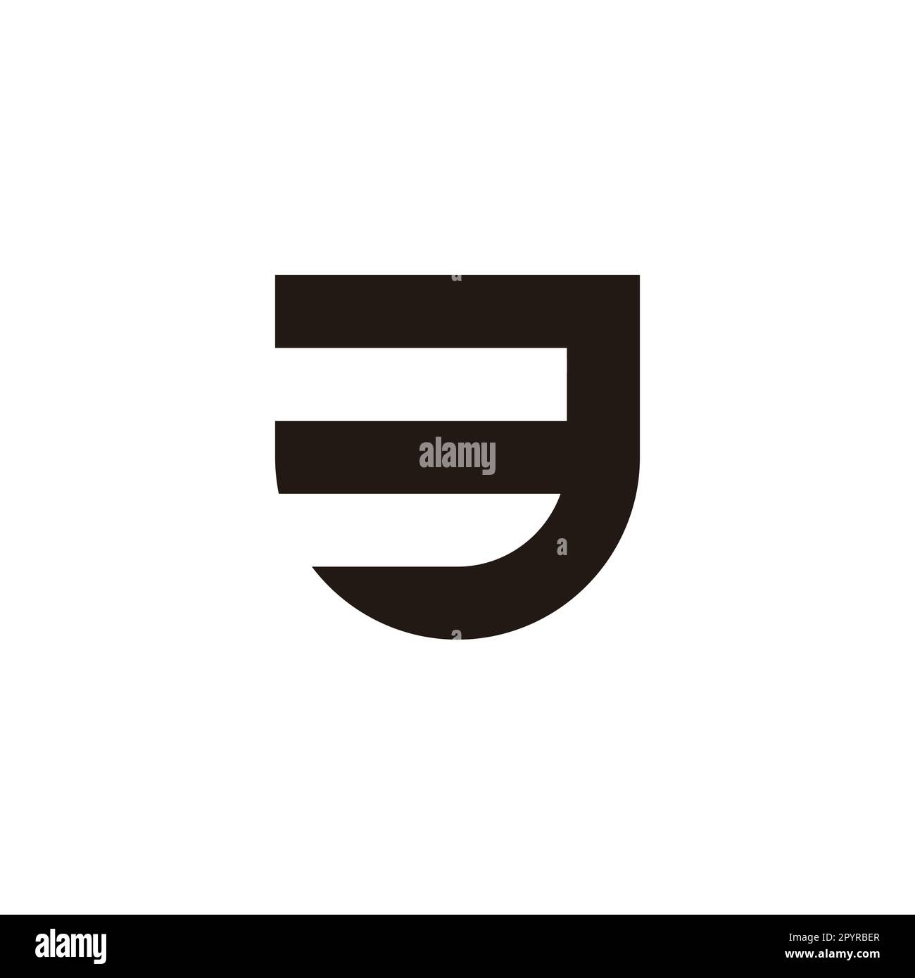 Number 3 shield geometric symbol simple logo vector Stock Vector Image ...