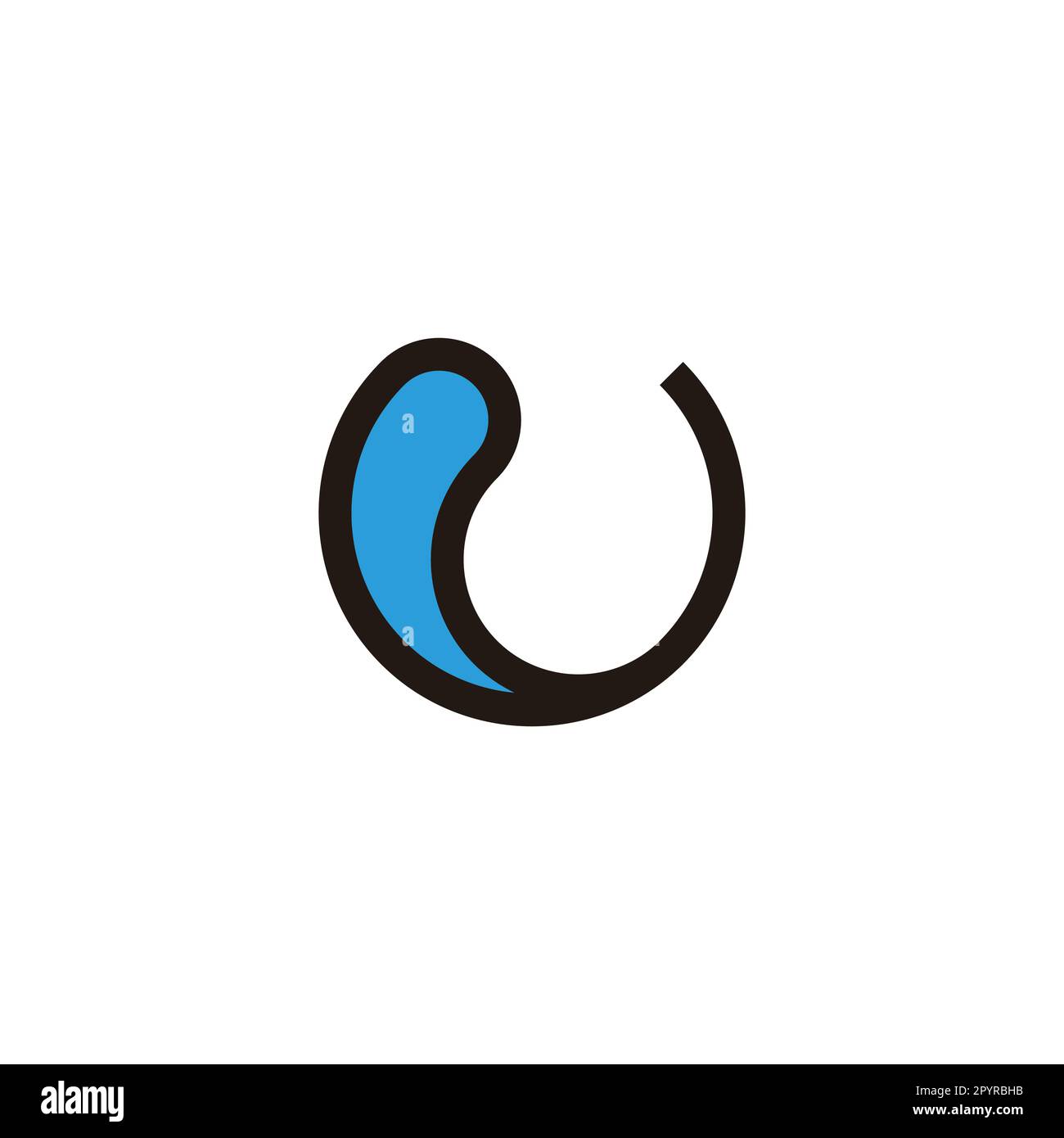 Letter U splash, water geometric symbol simple logo vector Stock Vector ...
