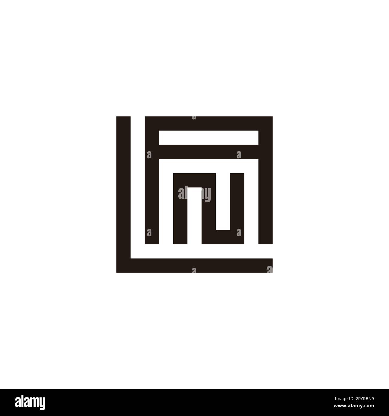 Letter L, A and N square geometric symbol simple logo vector Stock Vector Image & Art - Alamy