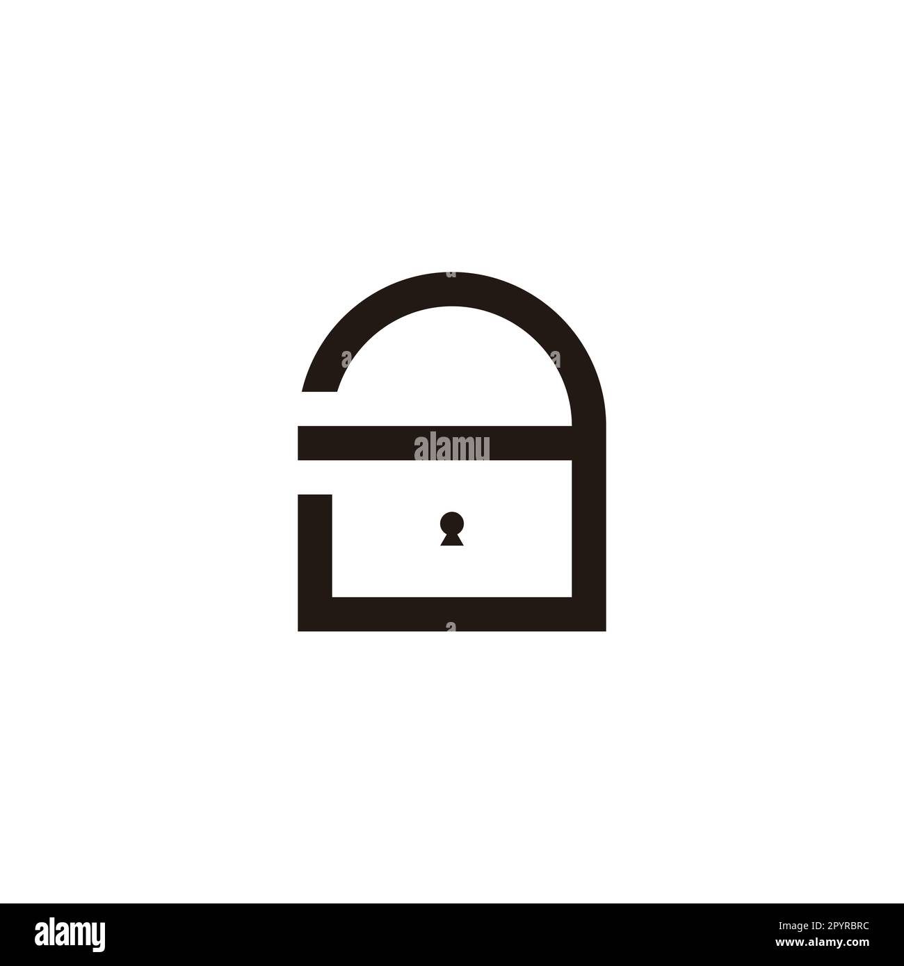 Number 3 padlock geometric symbol simple logo vector Stock Vector Image ...