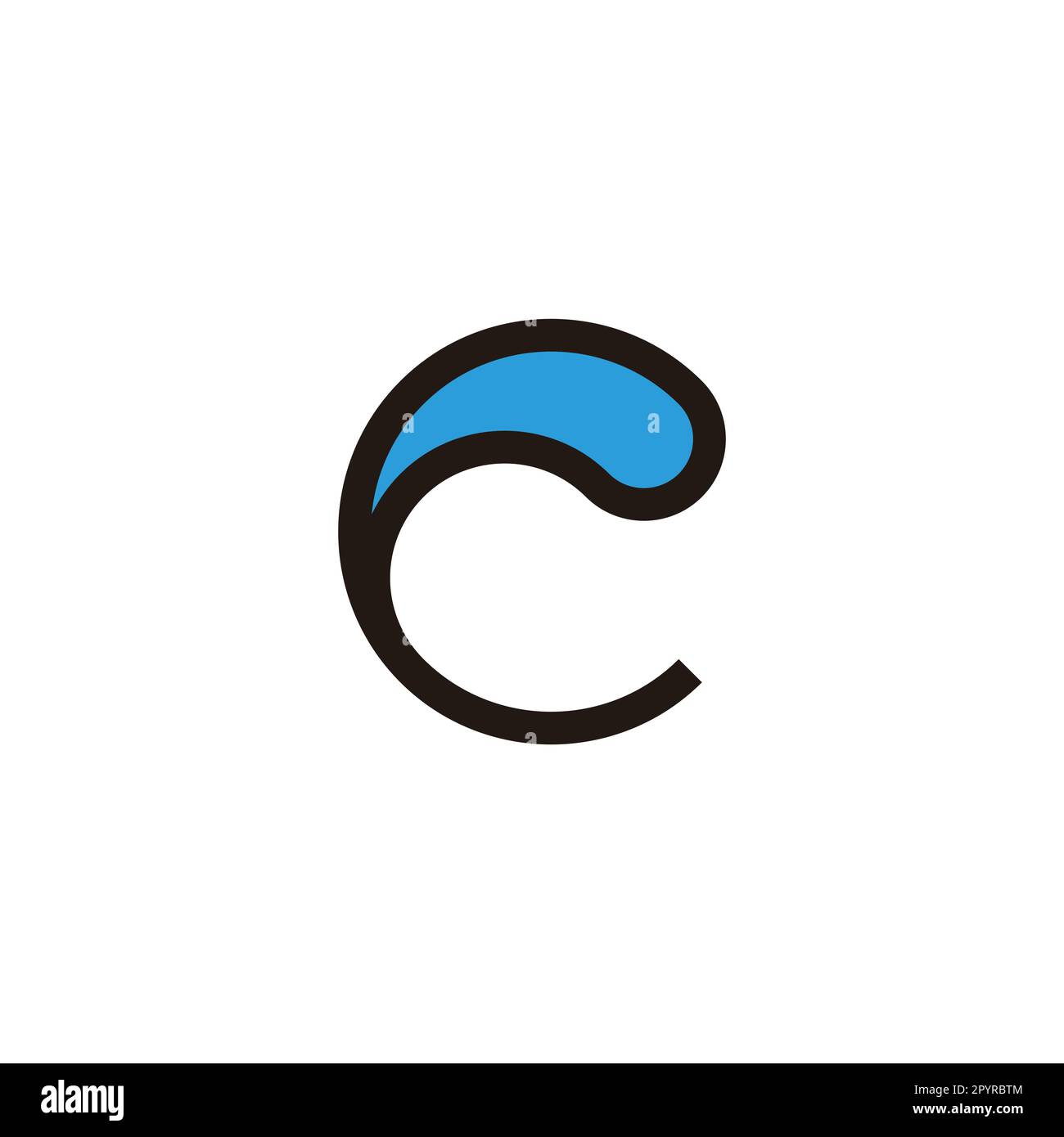 Letter C splash, water geometric symbol simple logo vector Stock Vector ...