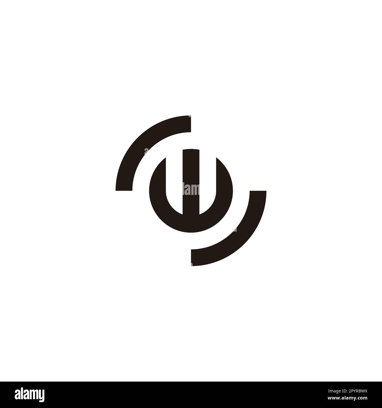 Letter S and w circle geometric symbol simple logo vector Stock Vector ...