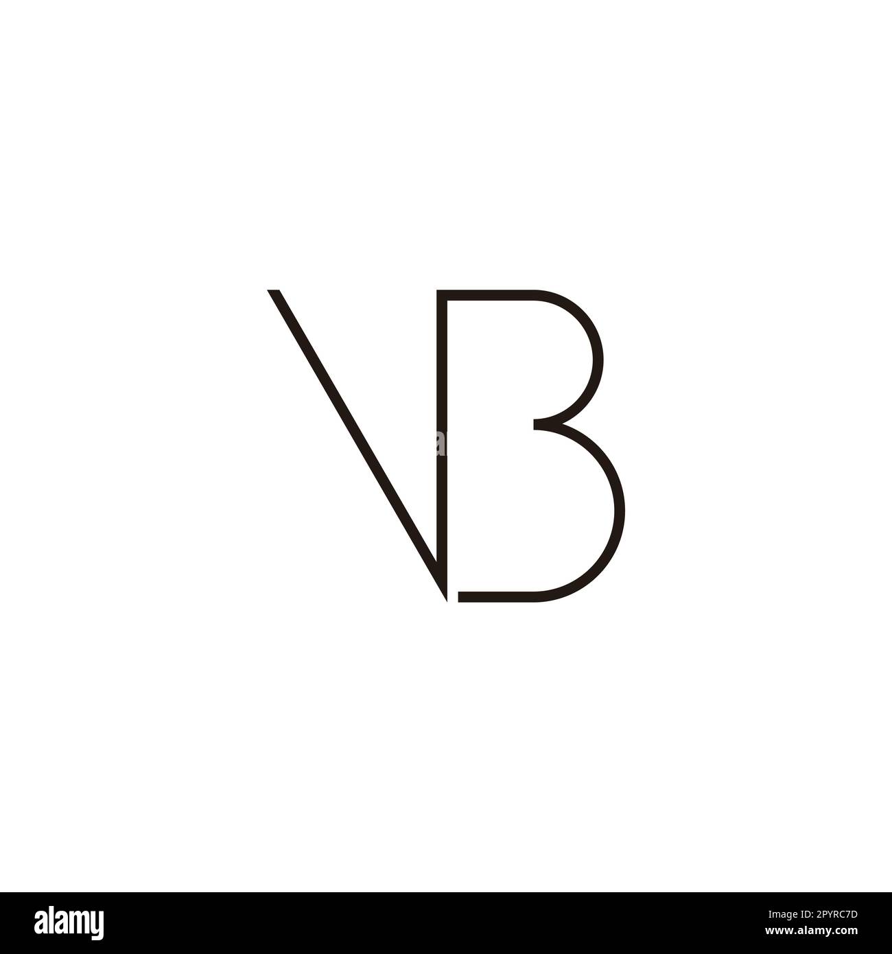 Letter VB line geometric symbol simple logo vector Stock Vector Image ...