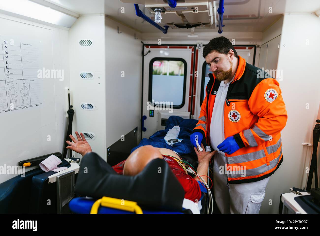 Mannheim, Germany. 03rd May, 2023. Emergency paramedic Daniel Schwenger ...