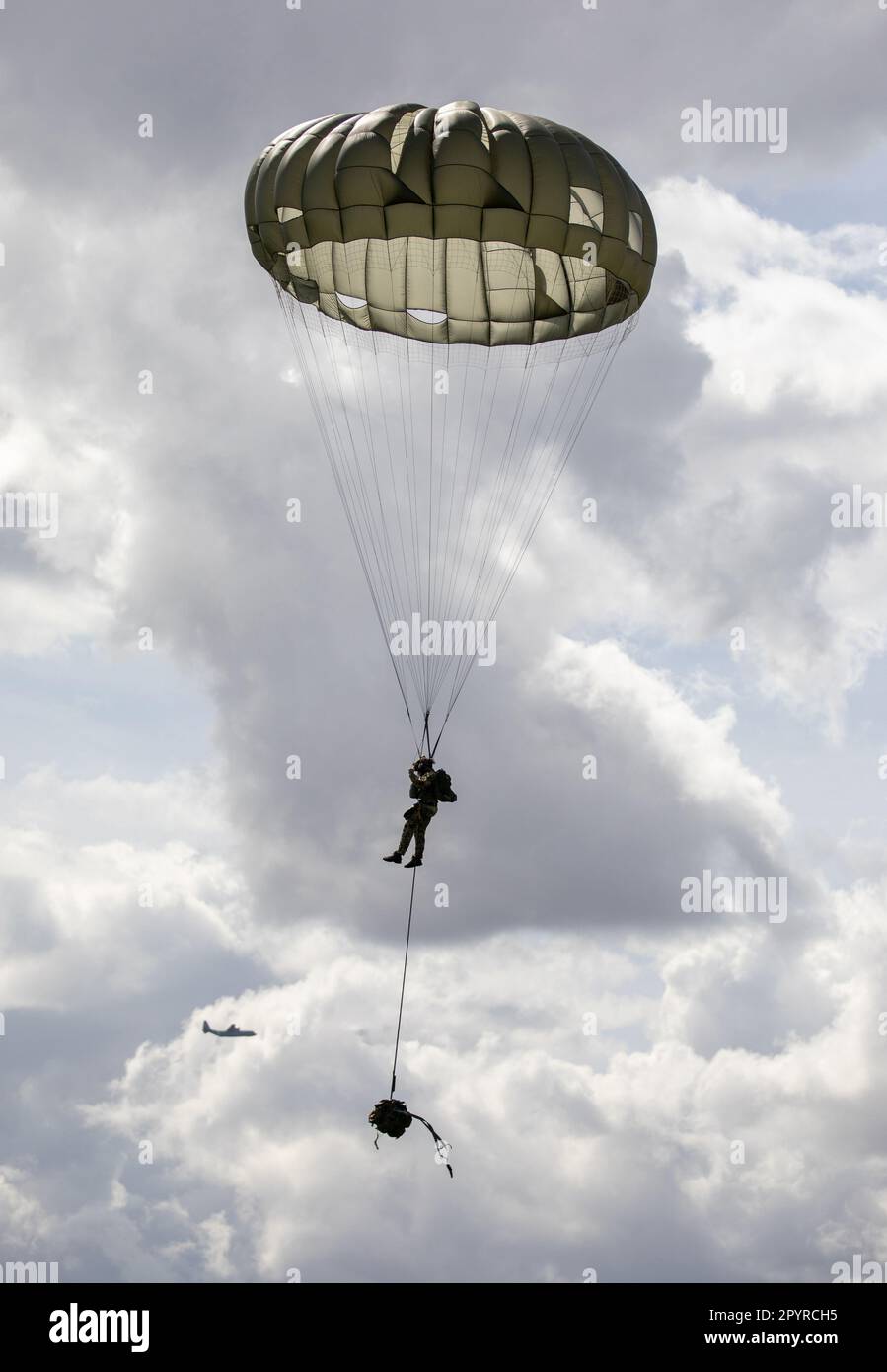 A paratrooper assigned to U.S. Special Operations Command Europe ...