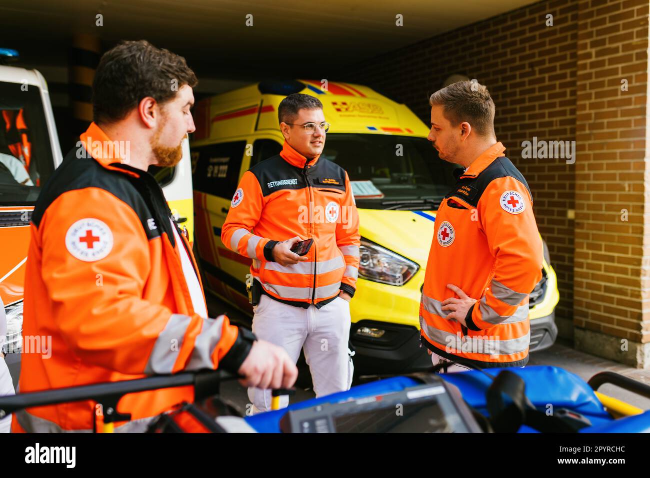 Mannheim, Germany. 03rd May, 2023. Emergency paramedics Daniel ...