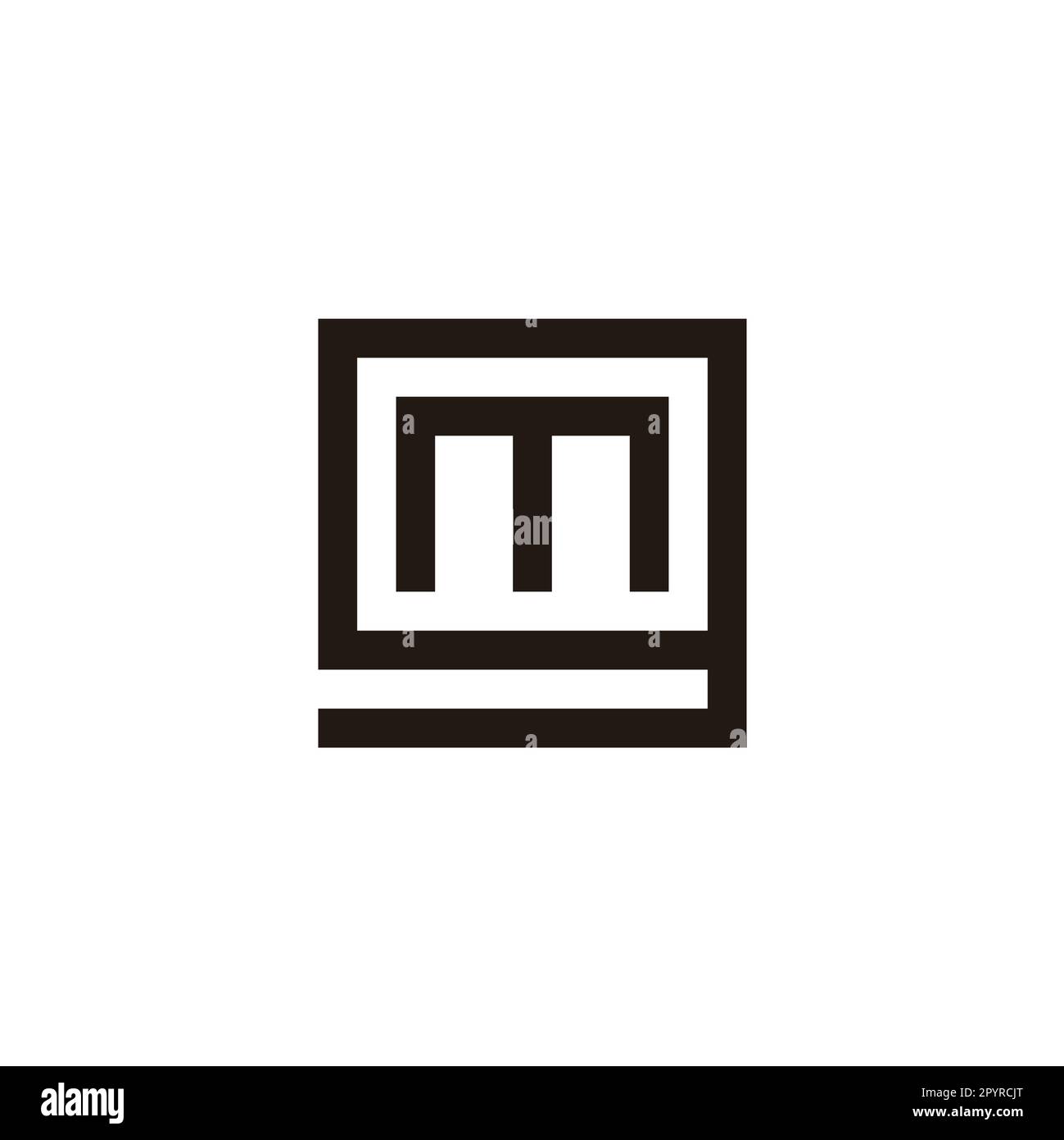 Letter m in g, square geometric symbol simple logo vector Stock Vector ...