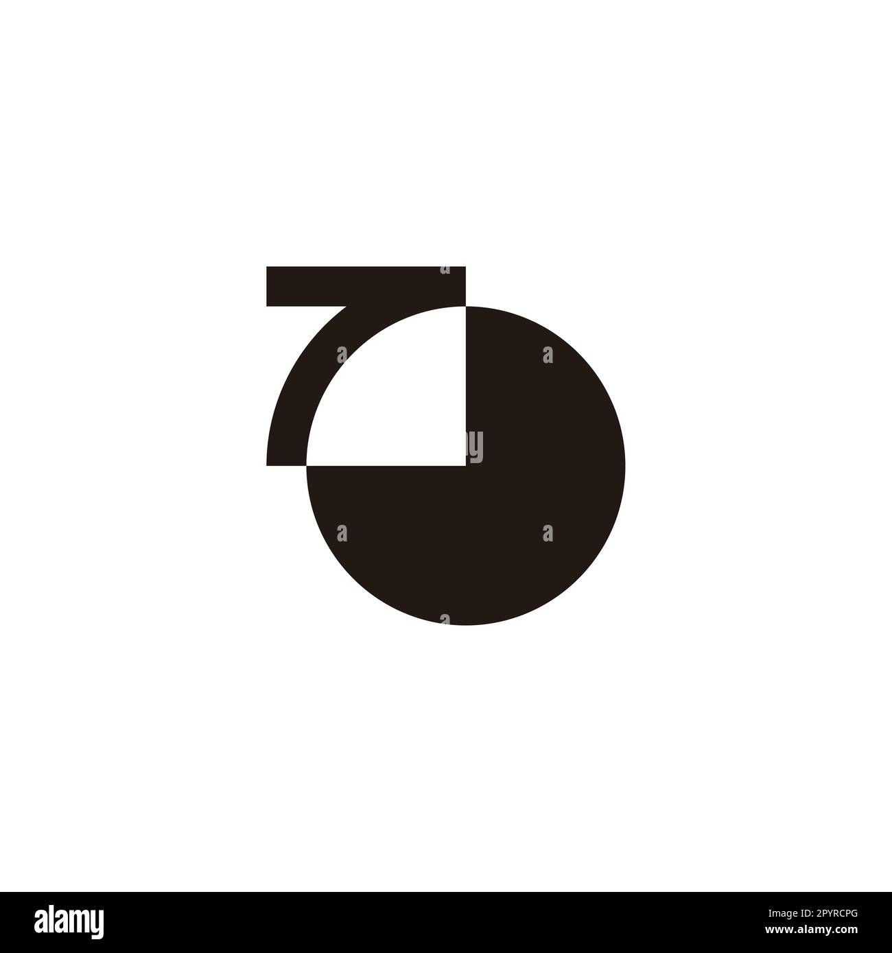 Number 7, clock geometric symbol simple logo vector Stock Vector Image ...