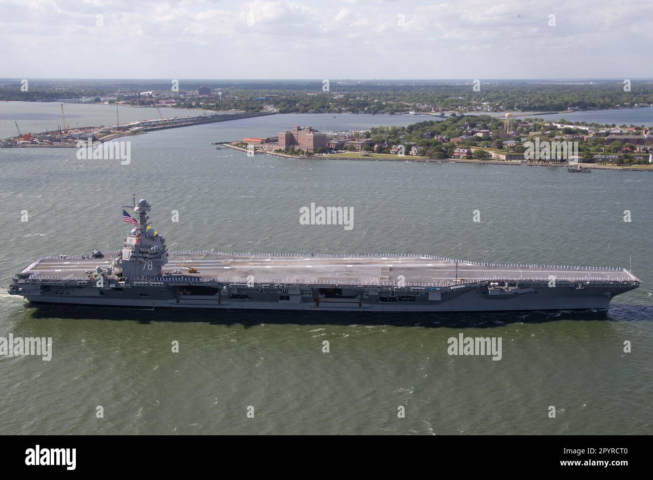 Sailors assigned to the aircraft carrier USS Gerald R. Ford (CVN 78 ...