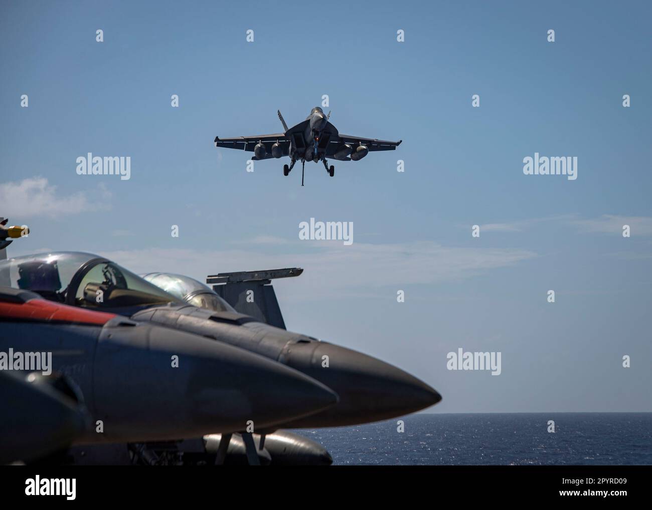230504-N-MH015-1007 PHILIPPINE SEA (May 4, 2023) An F/A-18E Super Hornet from the “Kestrels” of ...