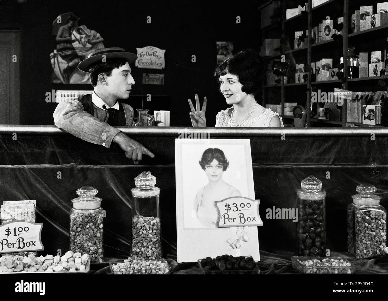 Buster Keaton, Ruth Holly, "Sherlock Jr." (1924) MGM. File Reference ...