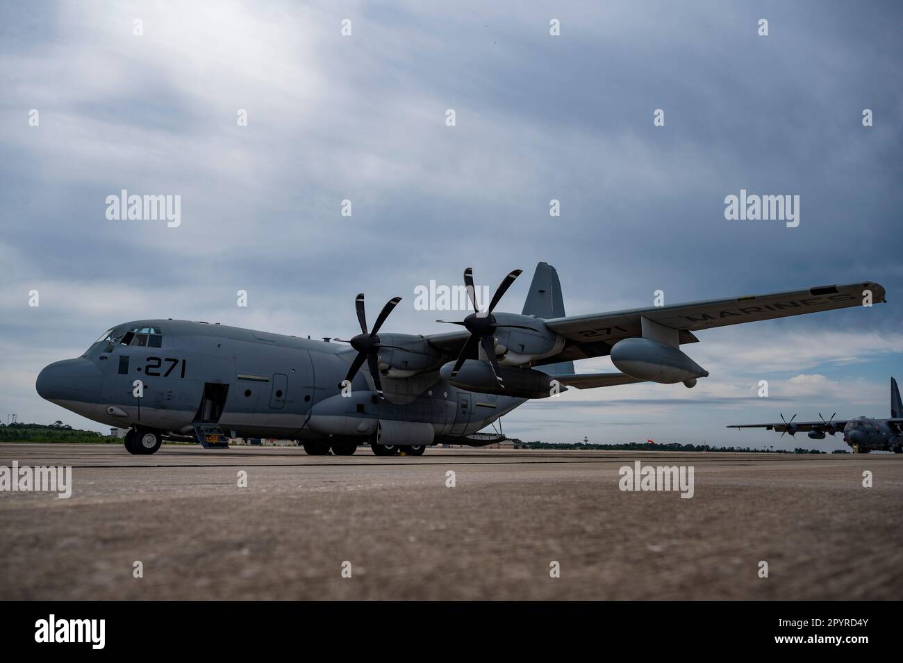 A U.S. Marine Corps KC-130 from Marine Corps Air Station Cherry Point ...