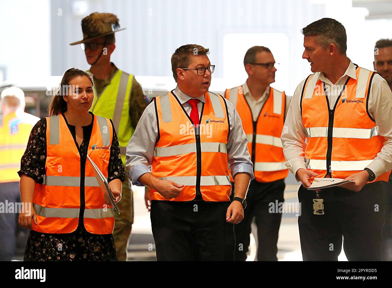 The Minister for Defence Industry, Pat Conroy during an announcement ...