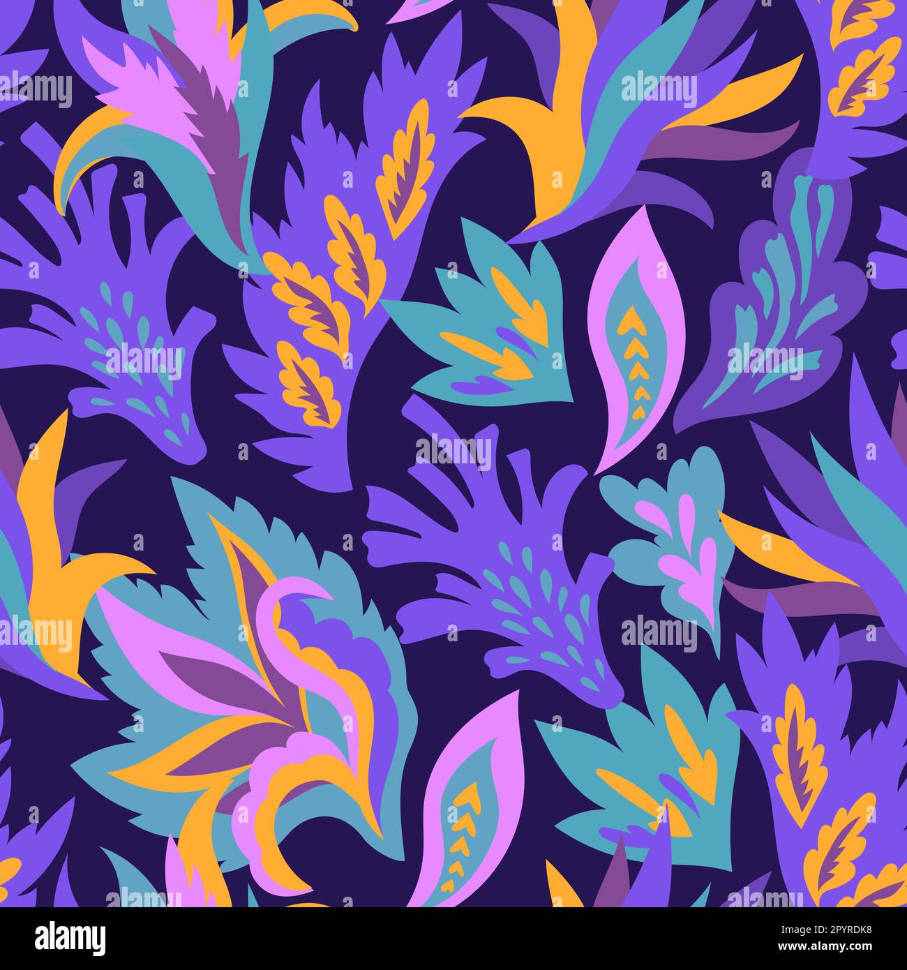 Colorful vector pattern with abstract organic shapes. Vivid modern contemporary background for ...