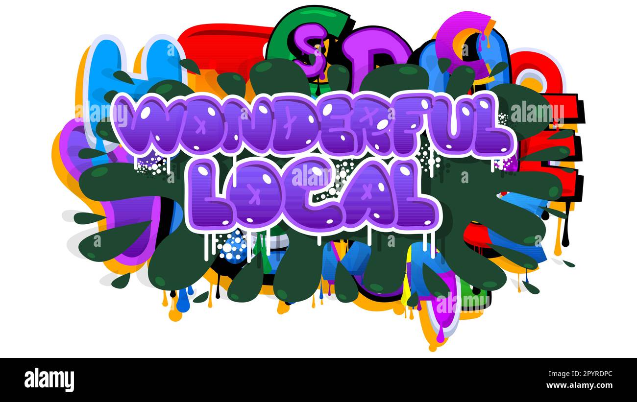 Graffiti local Stock Vector Images - Alamy