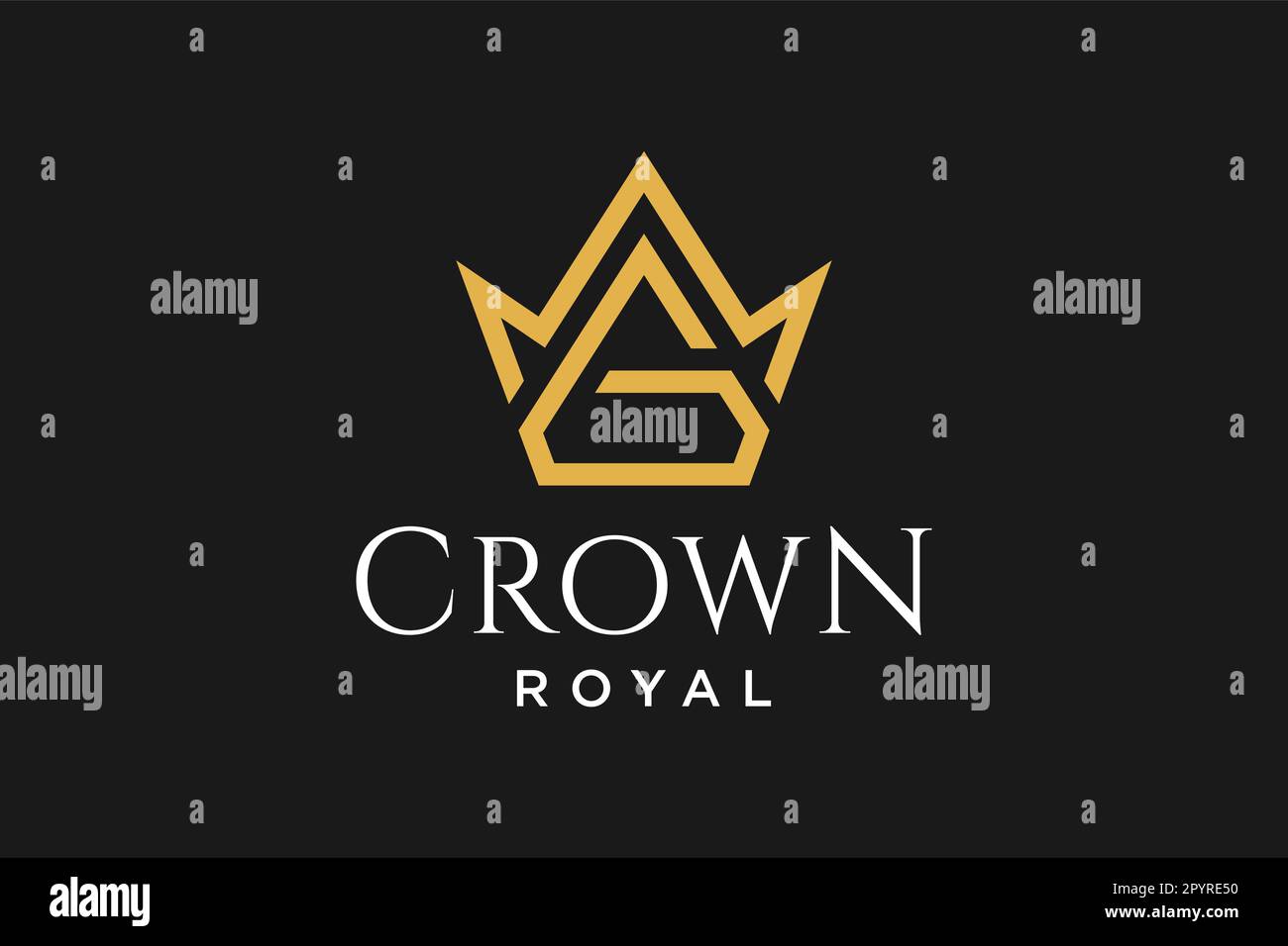 initial logo letter G with crown vector symbol illustration Stock ...