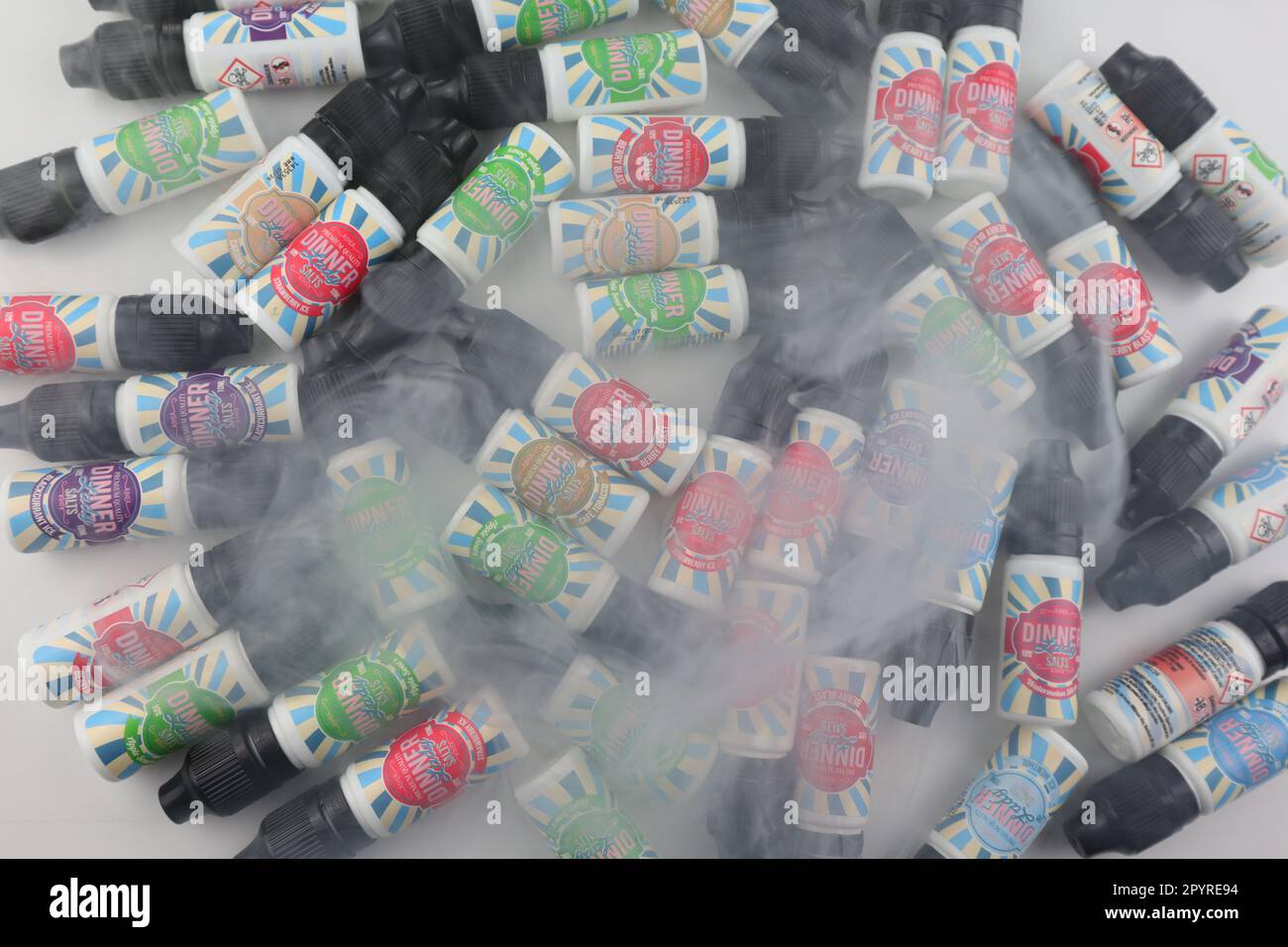 Vaping Liquids with the vaping device Stock Photo - Alamy