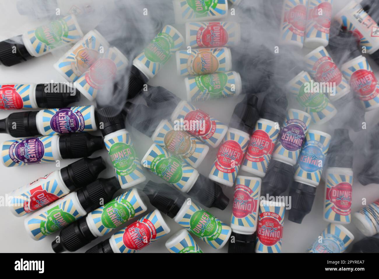 Vaping Liquids with the vaping device Stock Photo - Alamy
