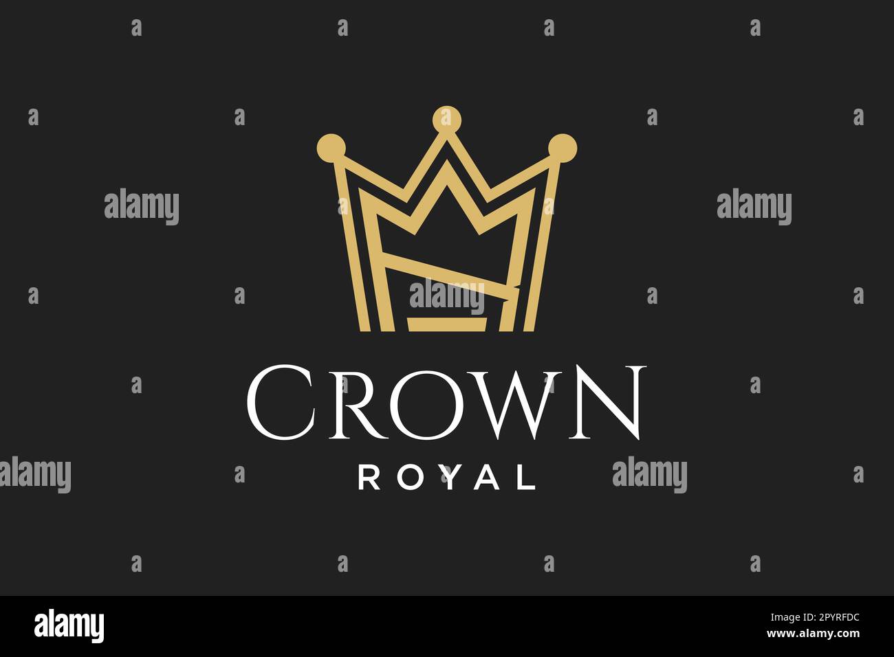 initial logo letter R with crown vector symbol illustration Stock ...