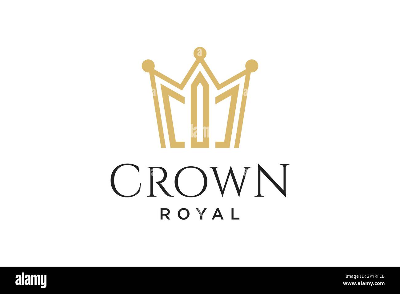 initial logo letter I with crown vector symbol illustration Stock ...