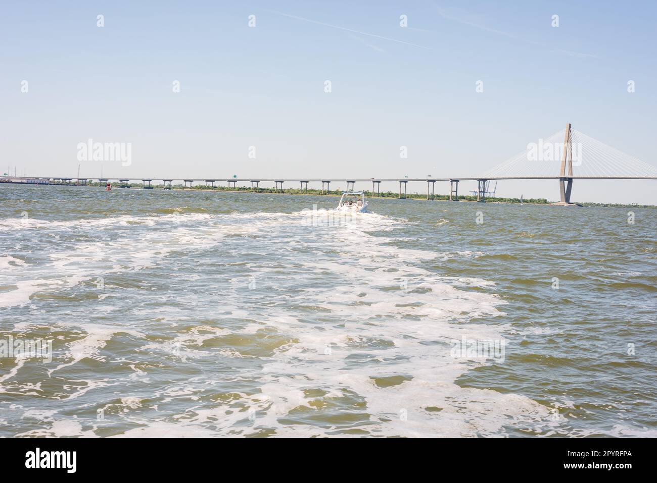 Spring day on a Water Taxi on Charleston Harbor, Charleston, South ...