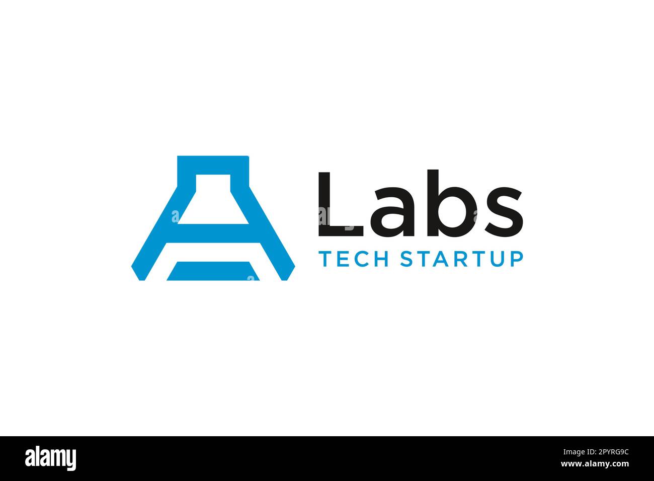 Letter A monogram logo design. for lab science technology Stock Vector ...