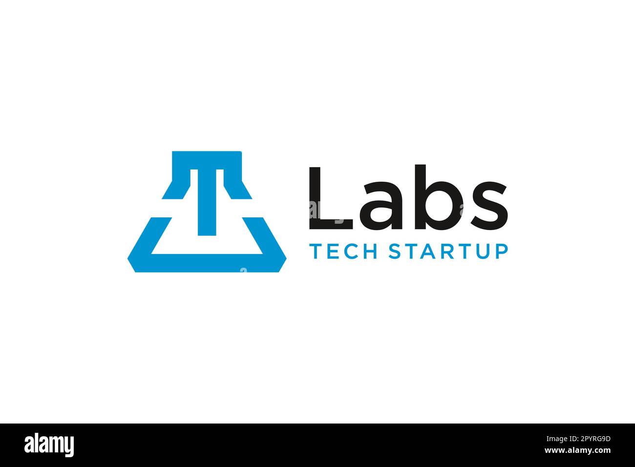 Letter T monogram logo design. for lab science technology Stock Vector ...