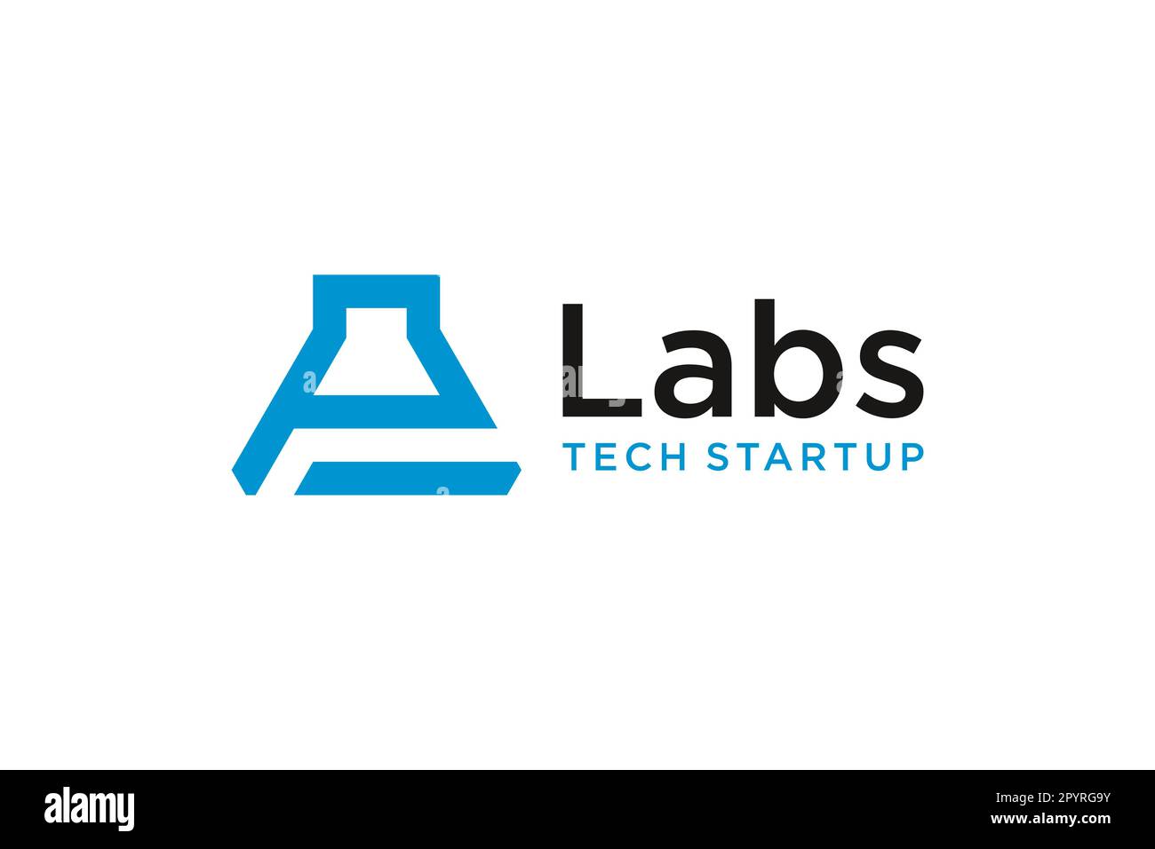 Letter P monogram logo design. for lab science technology Stock Vector ...