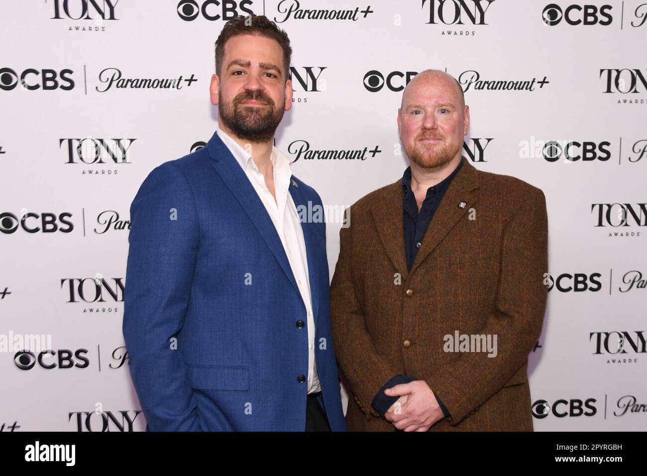 New York, USA. 04th May, 2023. Max Webster and Finn Caldwell walking ...