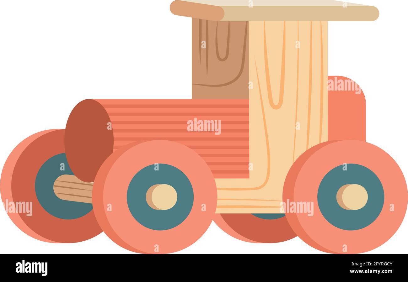 Cute cartoon tractor toy for childs farm fun over white Stock Vector ...