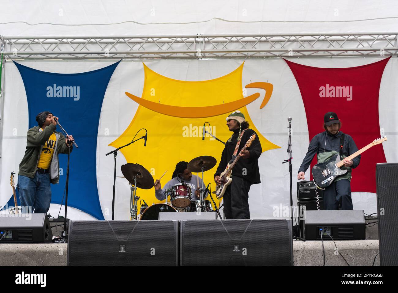 Seattle, USA. 4th May, 2023. An outside free show at the Amazon campus ...
