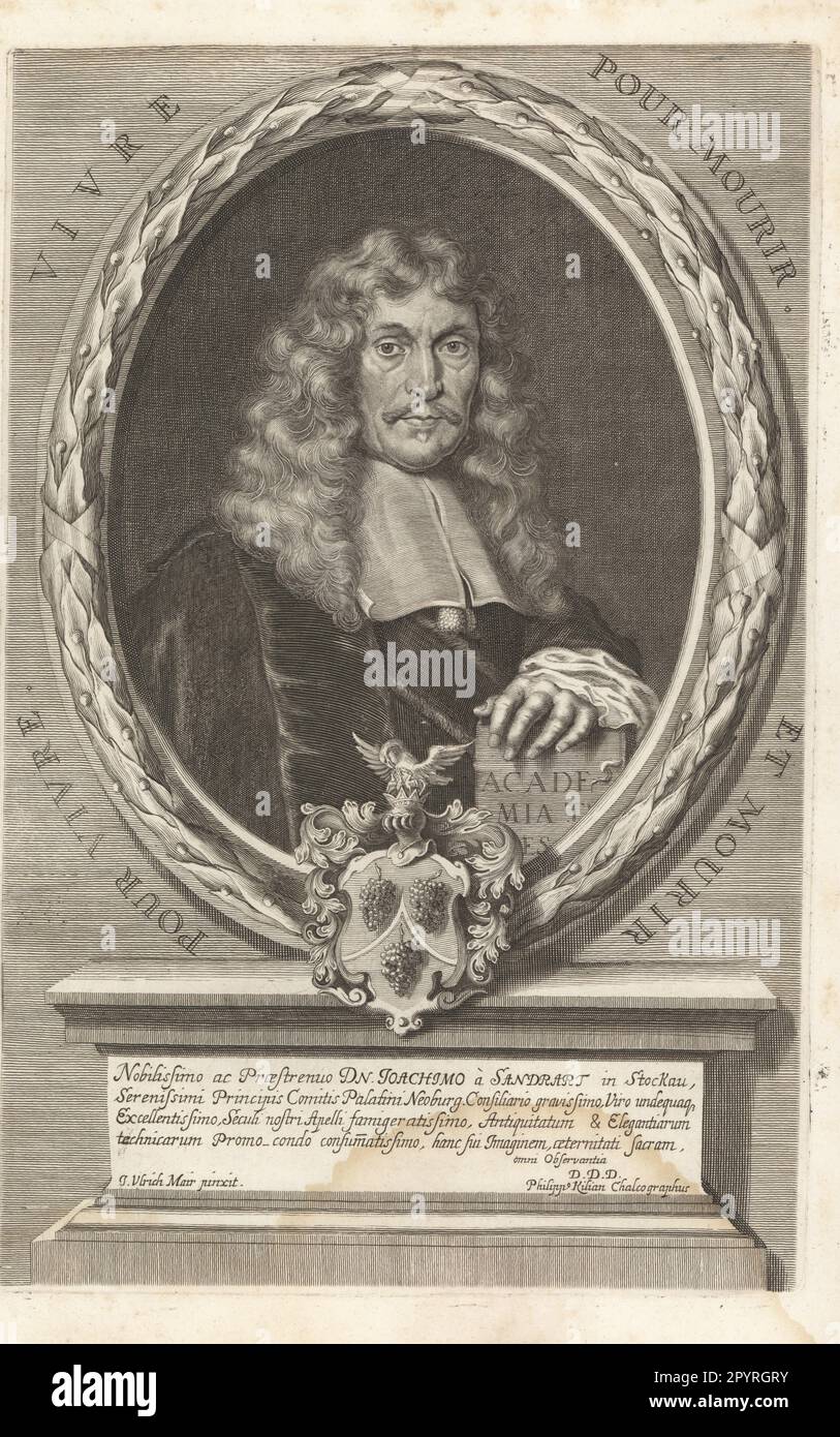 Portrait of Joachim von Sandrart, German Baroque art historian and ...
